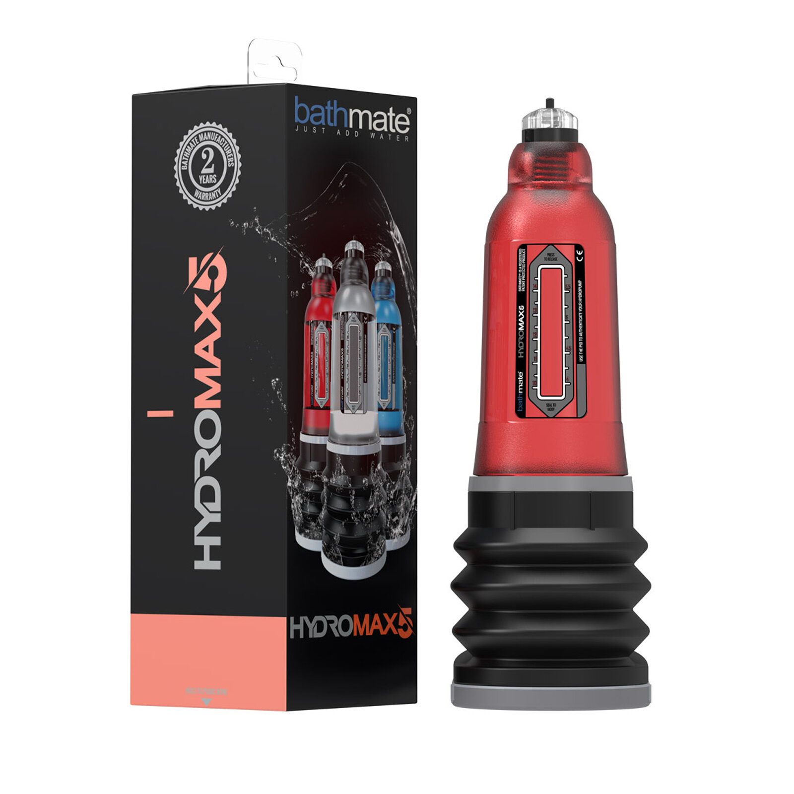 Bathmate Hydromax5, красная Модернизированная гидропомпа для увеличения пениса (размер S)