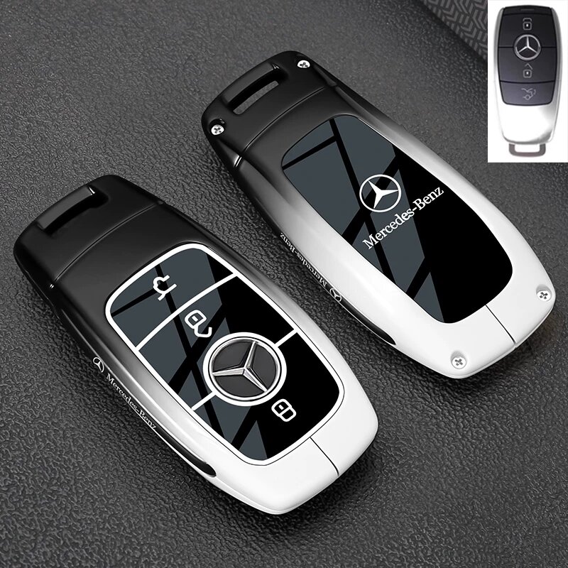 Чехол для ключей Mercedes-Benz одиночный корпус для моделей B-класса, градиентный белый цвет