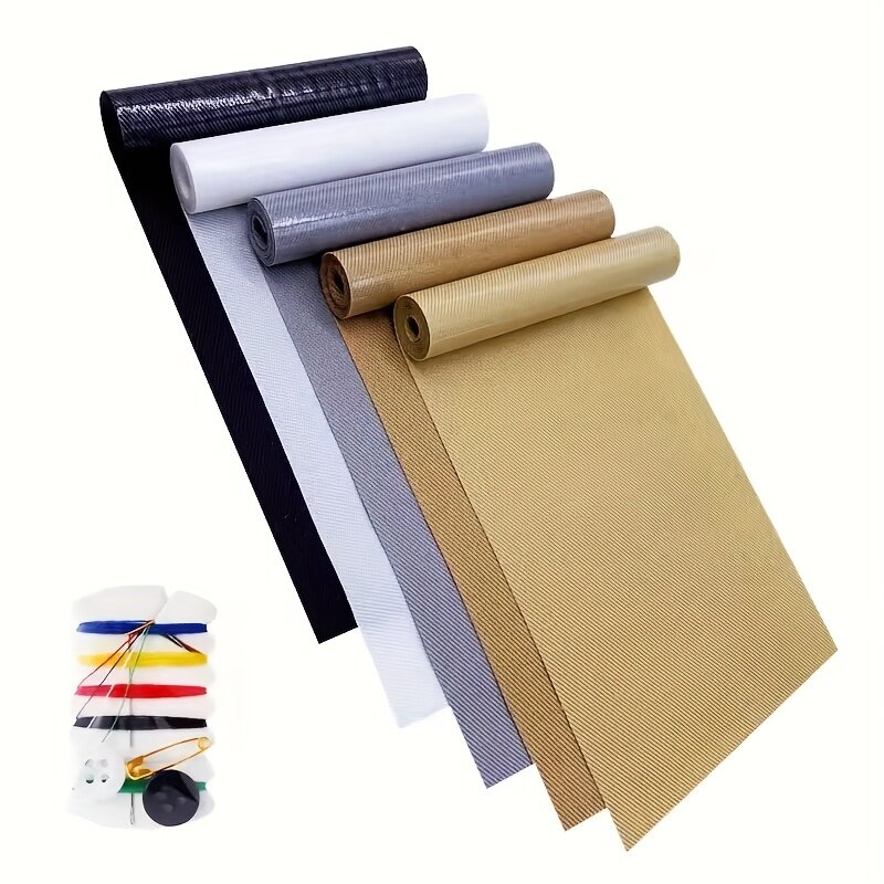 5 шт. Набор футболка и брюки с железными нашивками, цвета: белый, серый, верблюжий хаки, черный (8см x 51см)