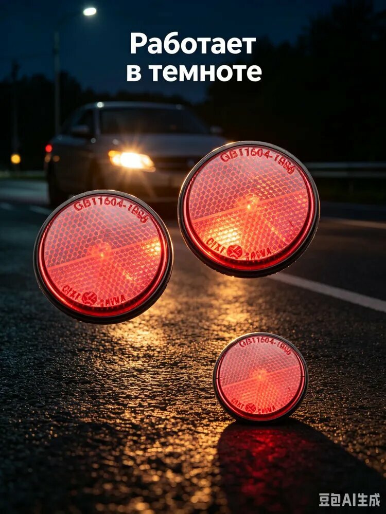 Катафот красный, круговой,2 штуки