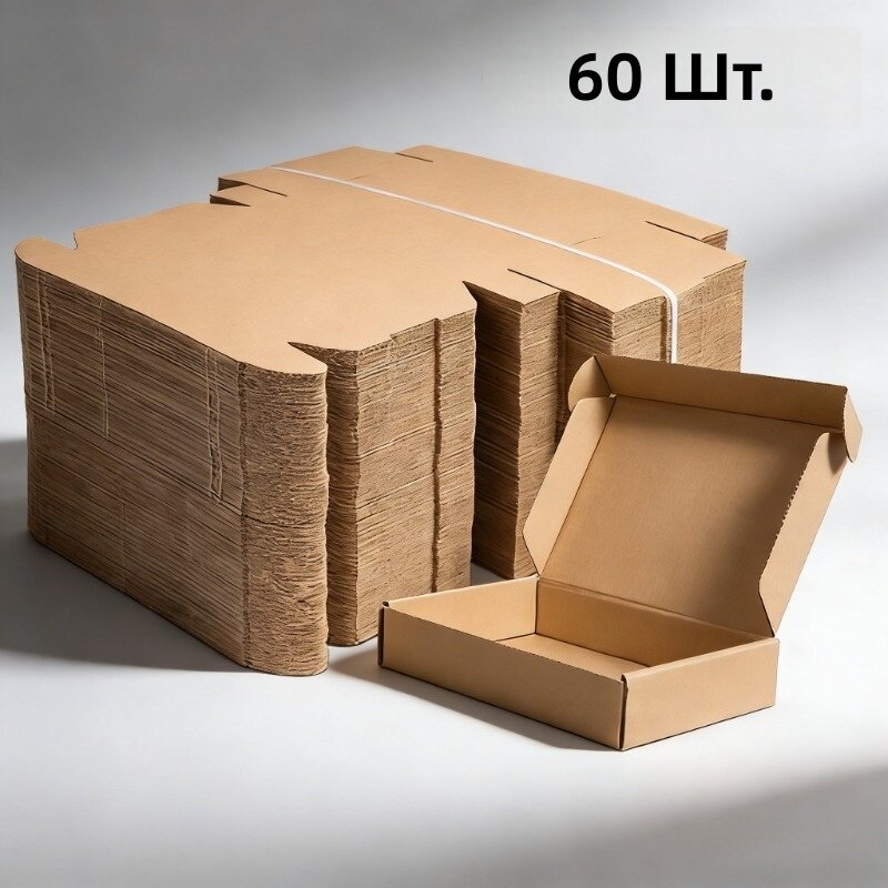 60 шт. маленькие гофрированные картонные коробки для почтовых отправлений, экспресс-упаковка, прочные, для малого бизнеса, рукоделия и упаковки подарков