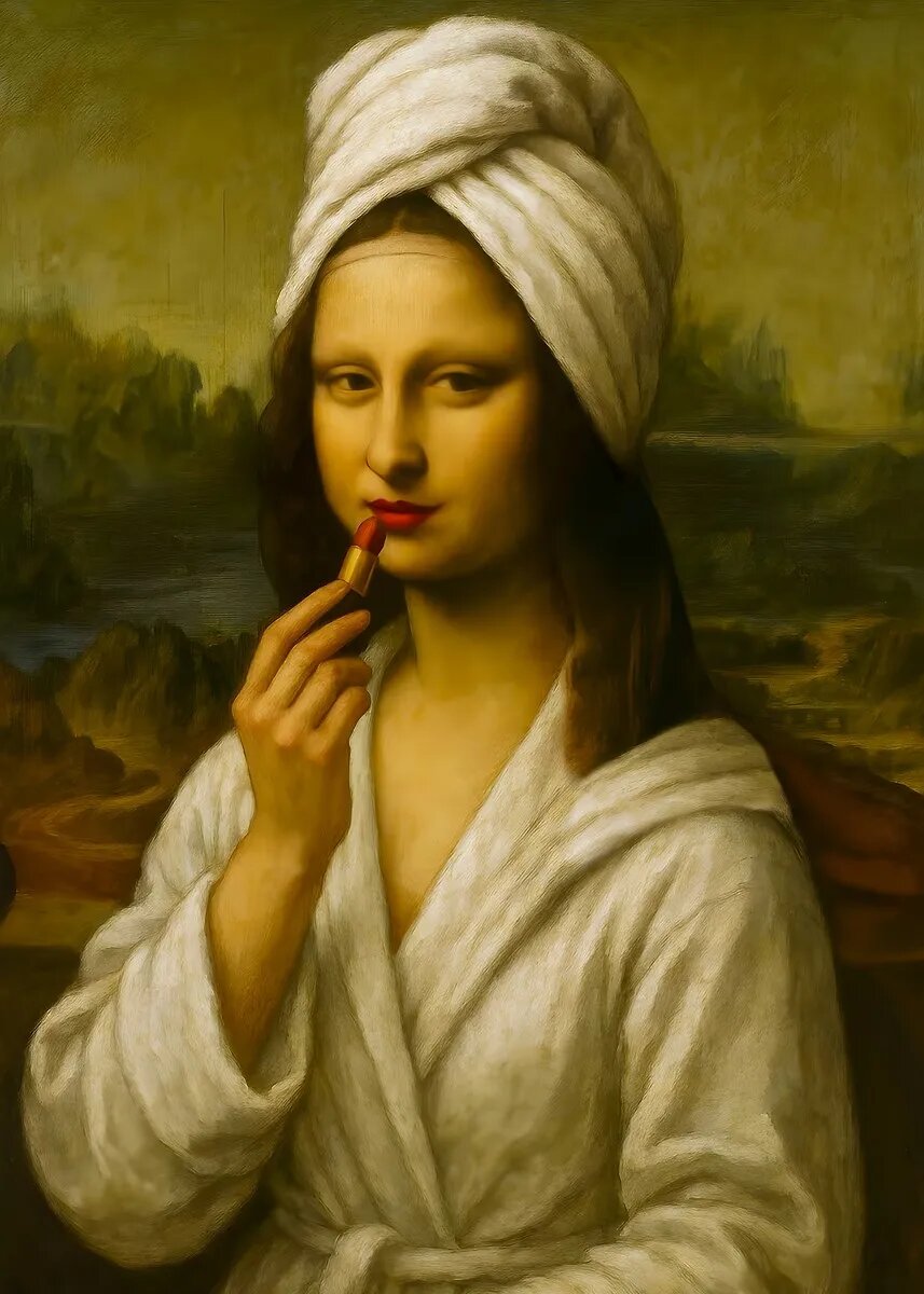 Печать на холсте "Мона Лиза", 40x60 см, VA1788, без рамы