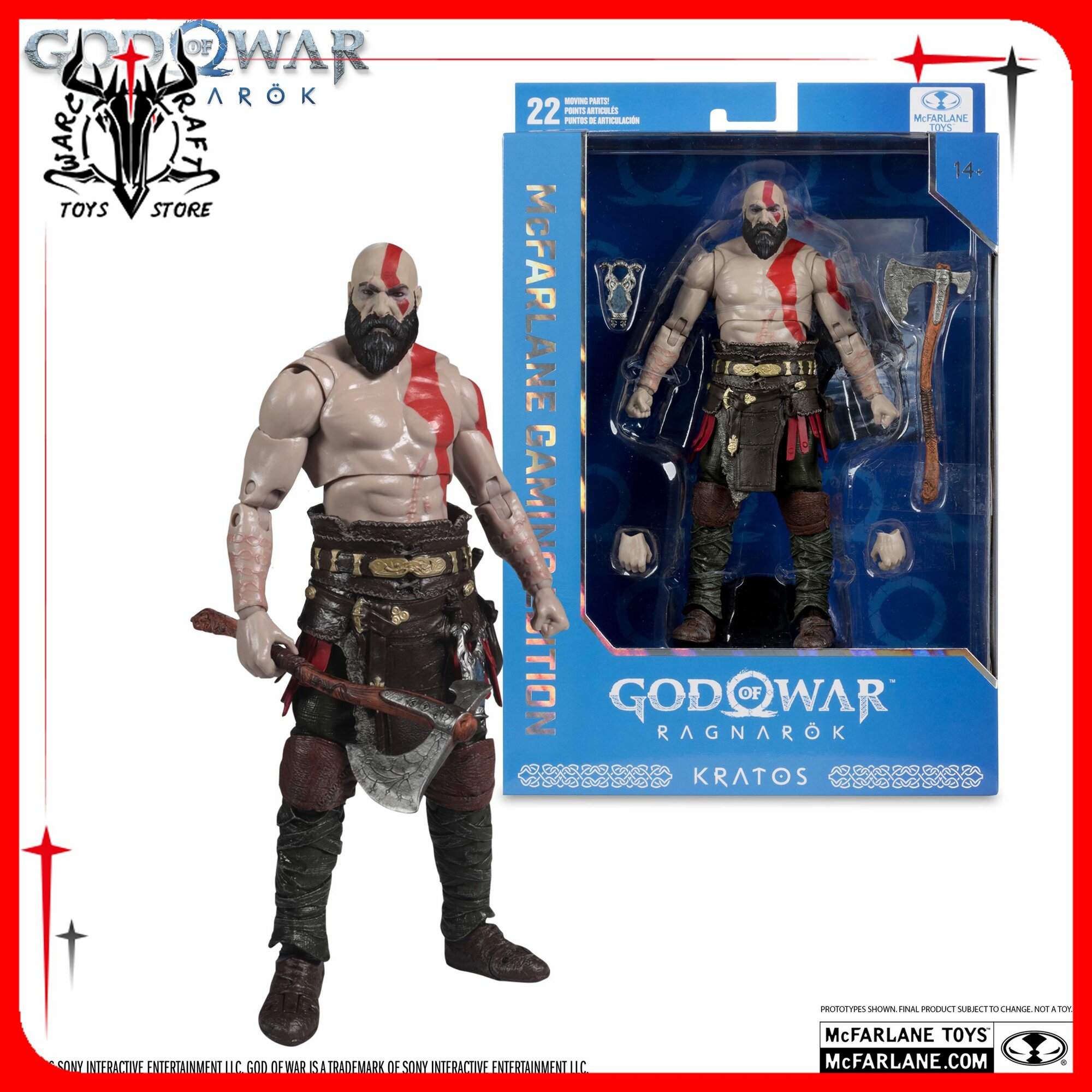 Экшн-фигурка Кратос, игровое издание God of War, 7 дюймов от McFarlane Toys