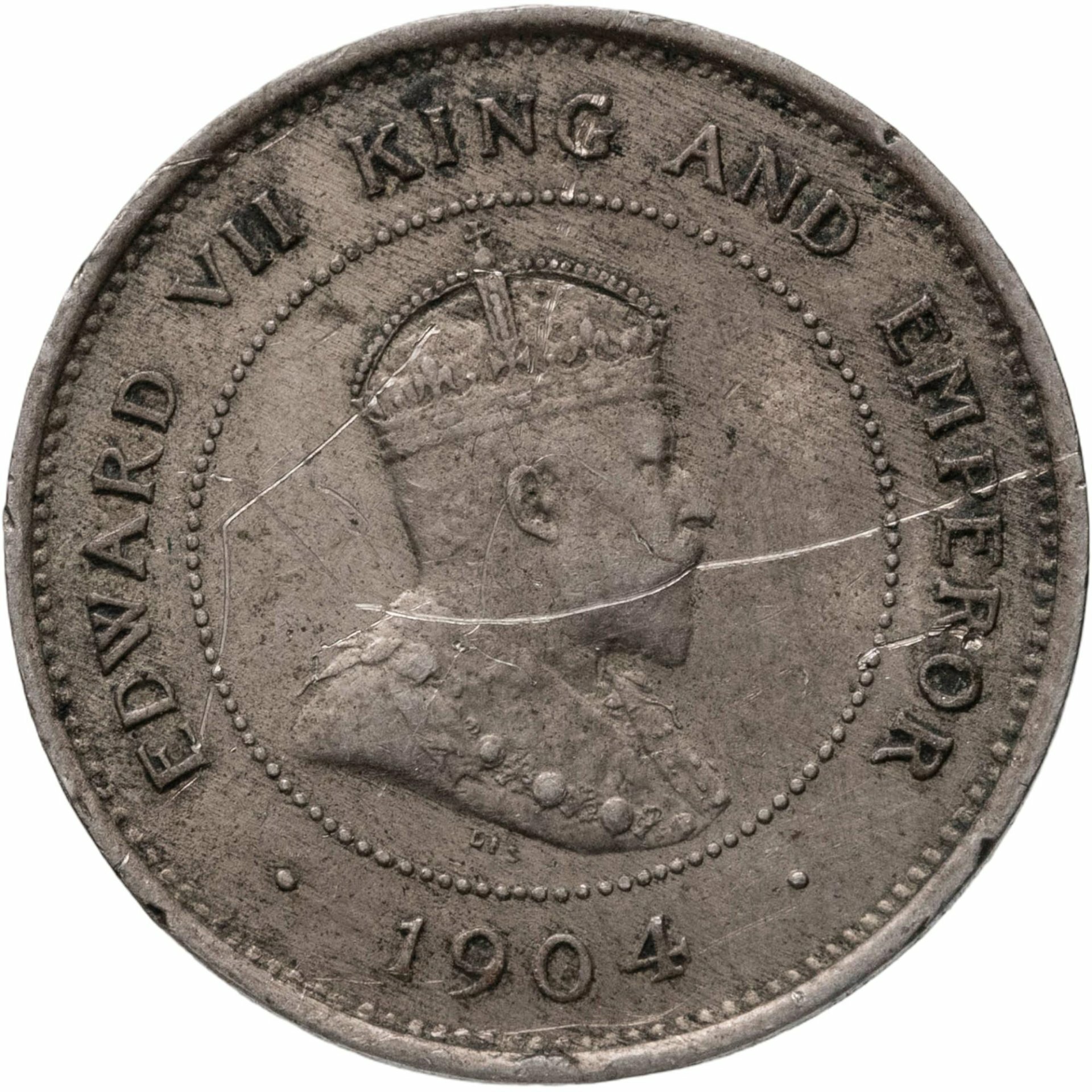 Ямайка 1 фартинг farthing 1904, Мельхиор медь-никель, в сохранности VF-XF