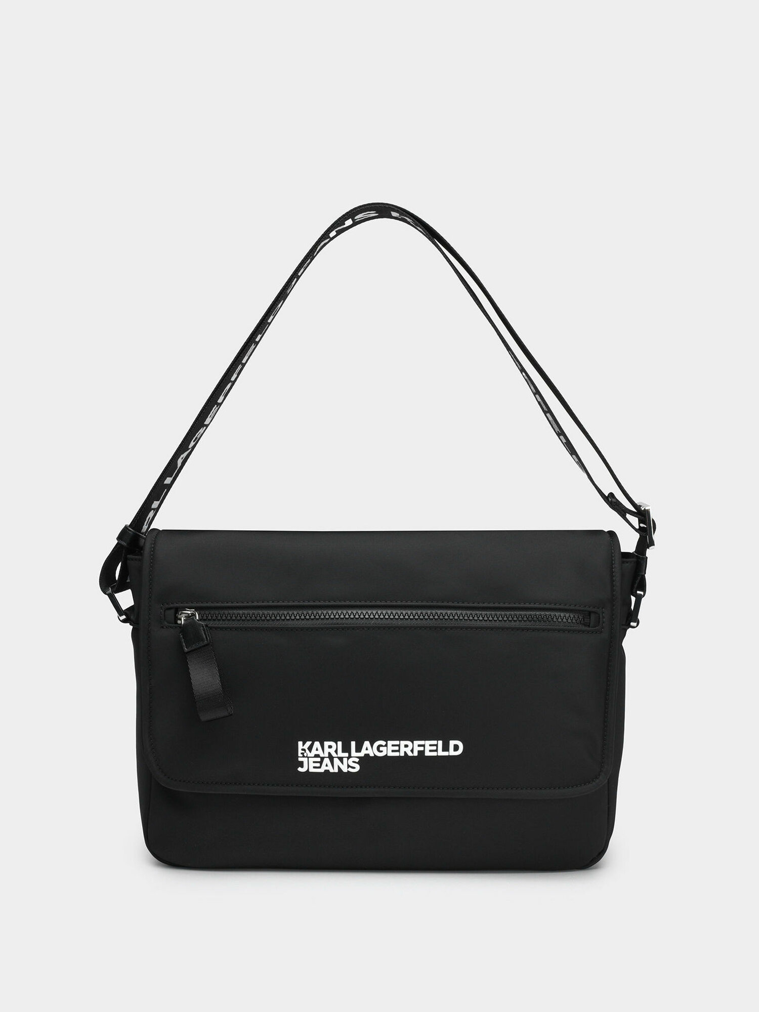 Сумка мессенджер KARL LAGERFELD JEANS KLJ ESSENTIAL NYLON MESSENGER, фактура гладкая, черный