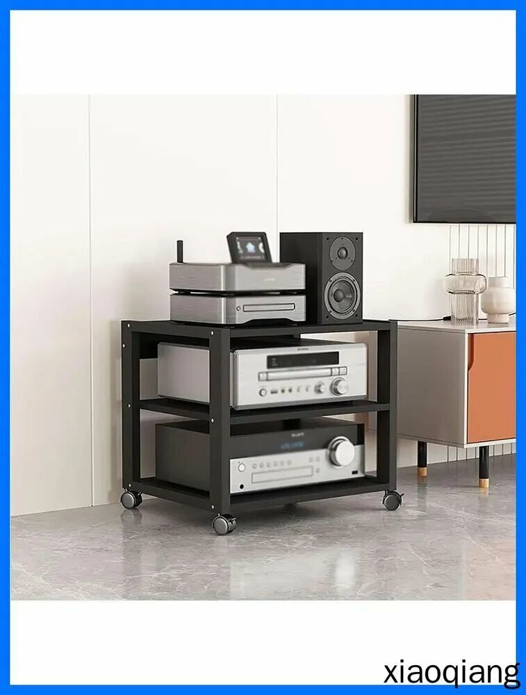 Стойка Для Hi Fi Аппаратуры 3 Этажа, Стойка для Hi fi аппаратуры подходит для гостиной, 50x40x48.5см