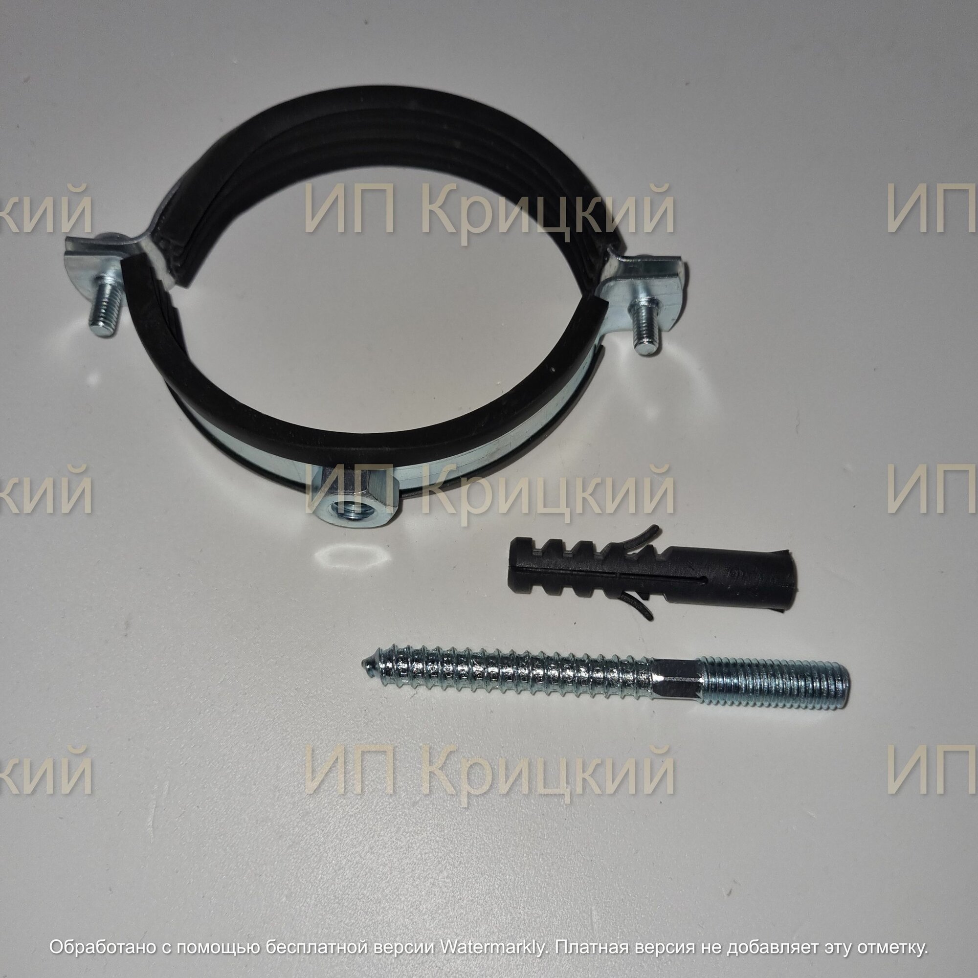 Хомут сантехнический ХомутЛар 11/4" (38-44мм), 1 шт, Оцинкованная сталь