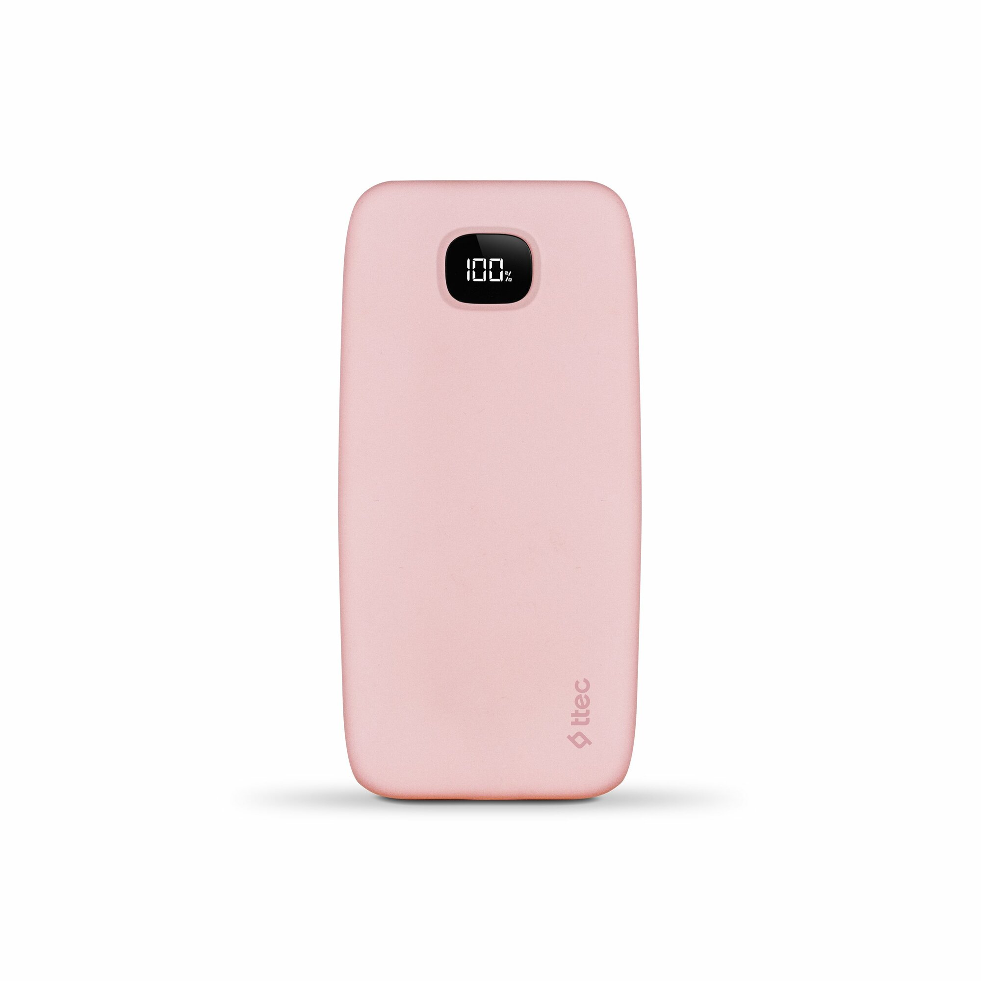 Внешний аккумулятор TTEC ChargeUp LCD 10.000mAh. Цвет: розовый