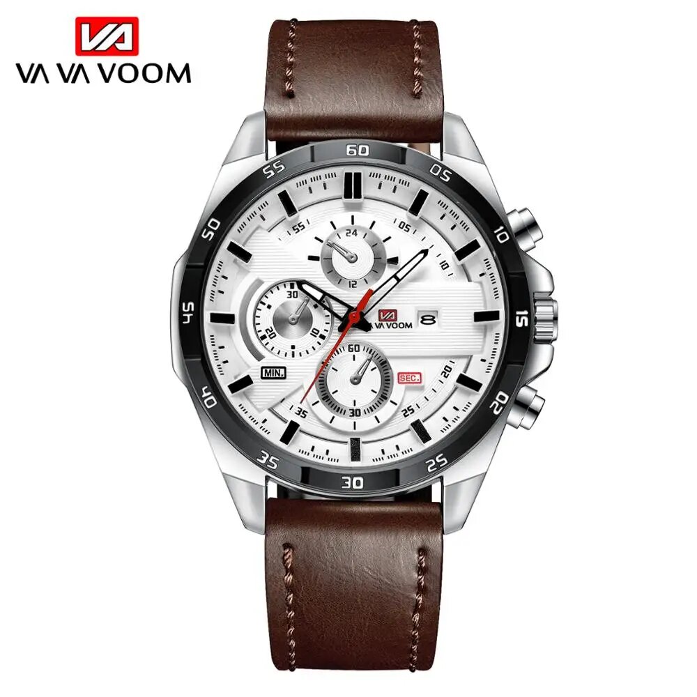 Часы VAVA VOOM WATCH. Мужские наручные часы высшего качества в классическом деловом стиле. Кварцевый механизм. Корпус из сплава.