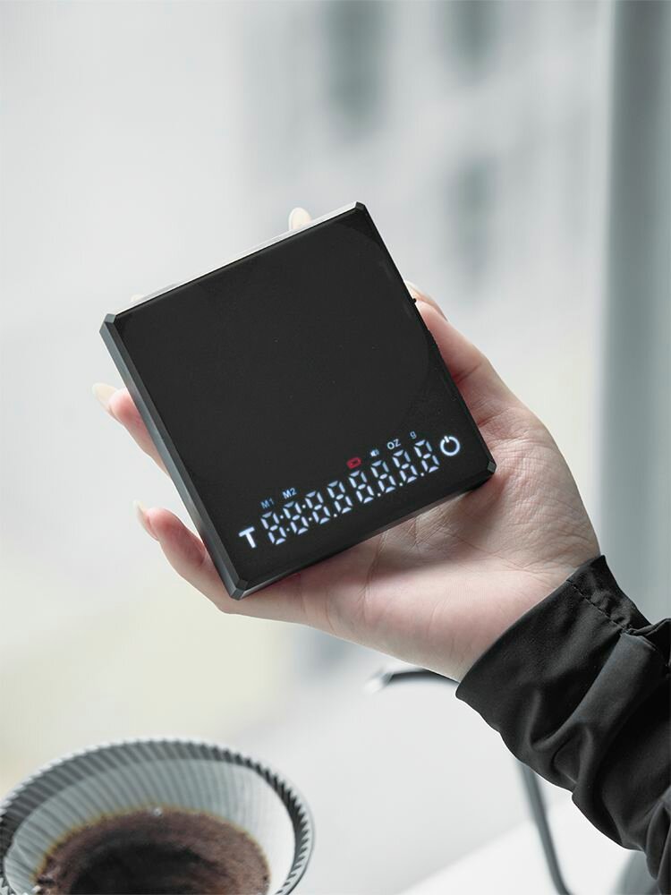 Весы кофейные кухонные электронные с таймером IKAPE V1 ABS Coffee Scale Mini, чёрный