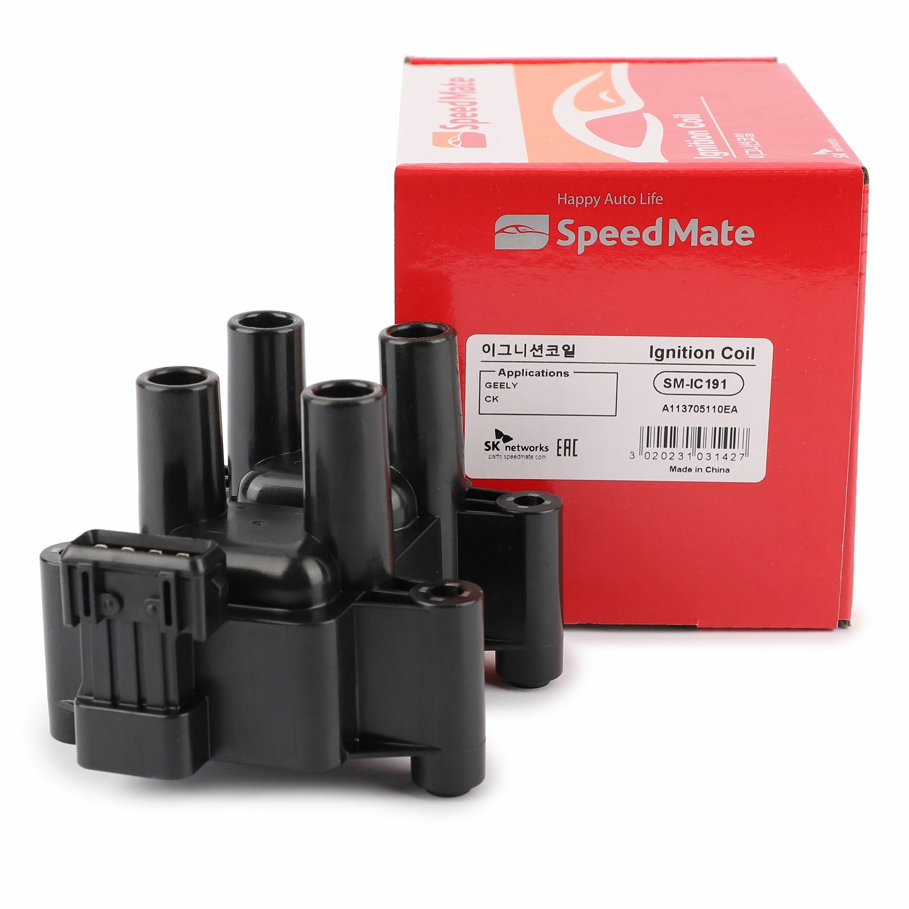 SPEEDMATE Катушка зажигания CHERY HQ, MK, MR, M11, Tiggo SM-IC191