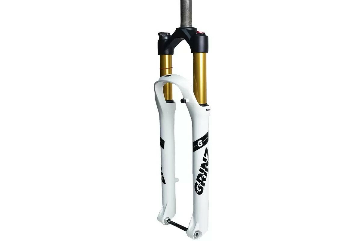 Grinz Вилка Grinz ES-547 HRLO Air 29, 1-1/8, ход 120 мм, под ось 15 мм (без оси), цвет Белый