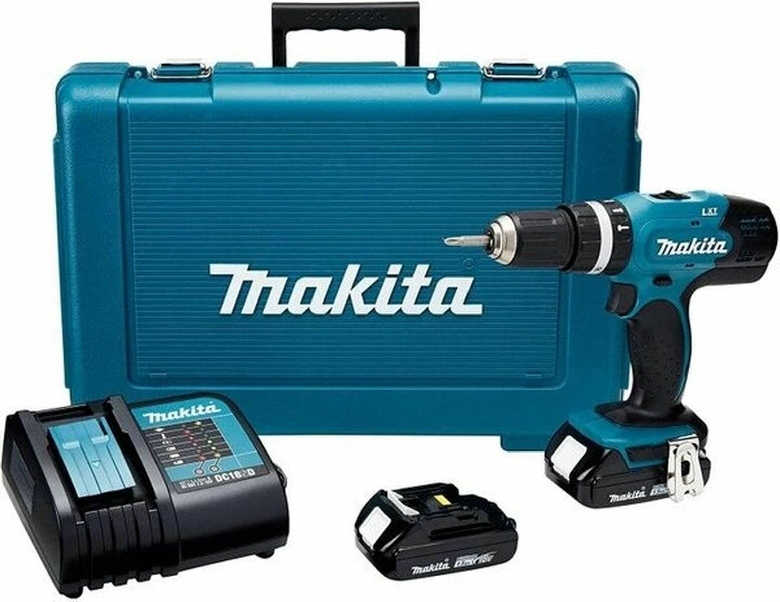 Аккумуляторный шуруповерт Makita DHP453SYE 18В 42Нм. 19500уд/мин. (2АКБ 1.5Ач, З/У, кейс)