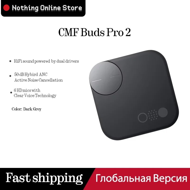 CMF Buds Pro 2, Dark Grey
