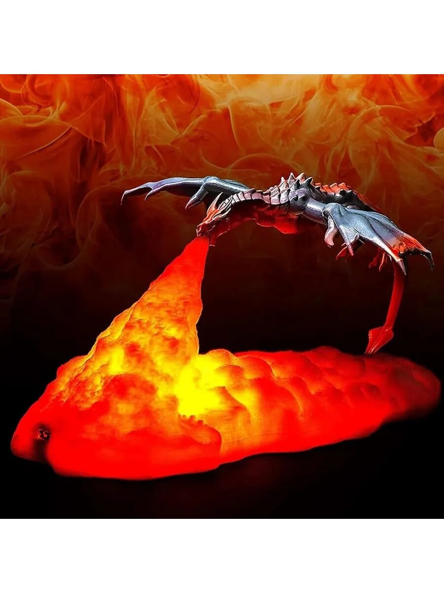 3D-печать фонаря в виде вулканического дракона