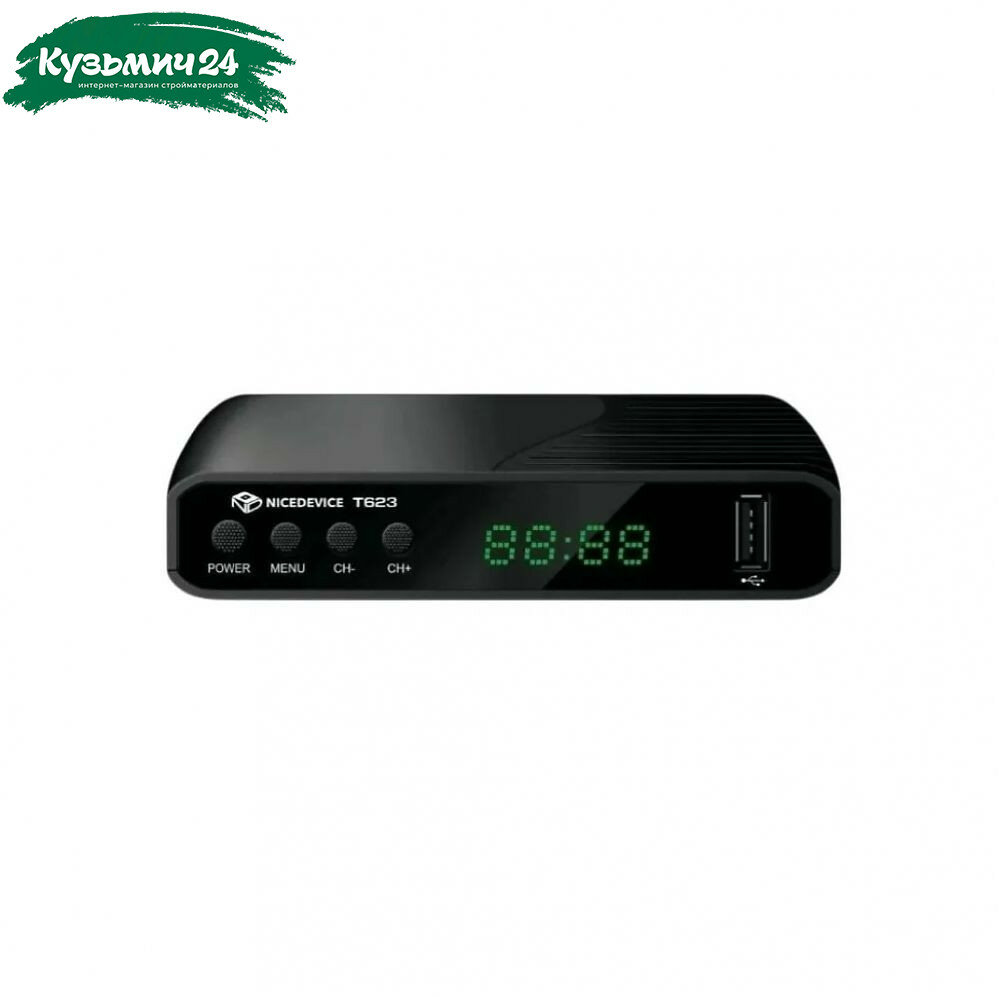 Приставка для цифрового телевидения Nice Device T623, DVB-T2, DVB-C, IPTV, USB, цвет черный