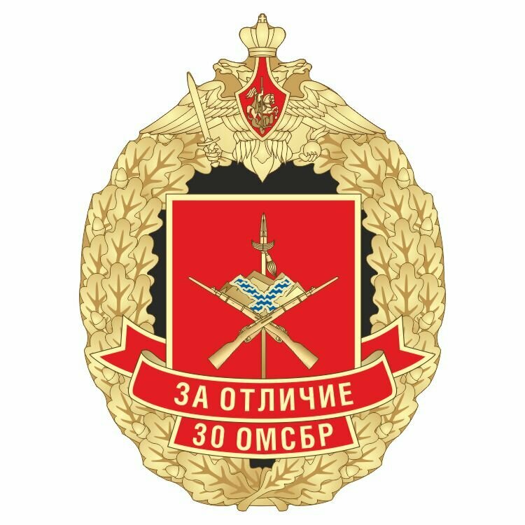 02.2.2 Знак 02 "30 омсбр За отличие", латунь