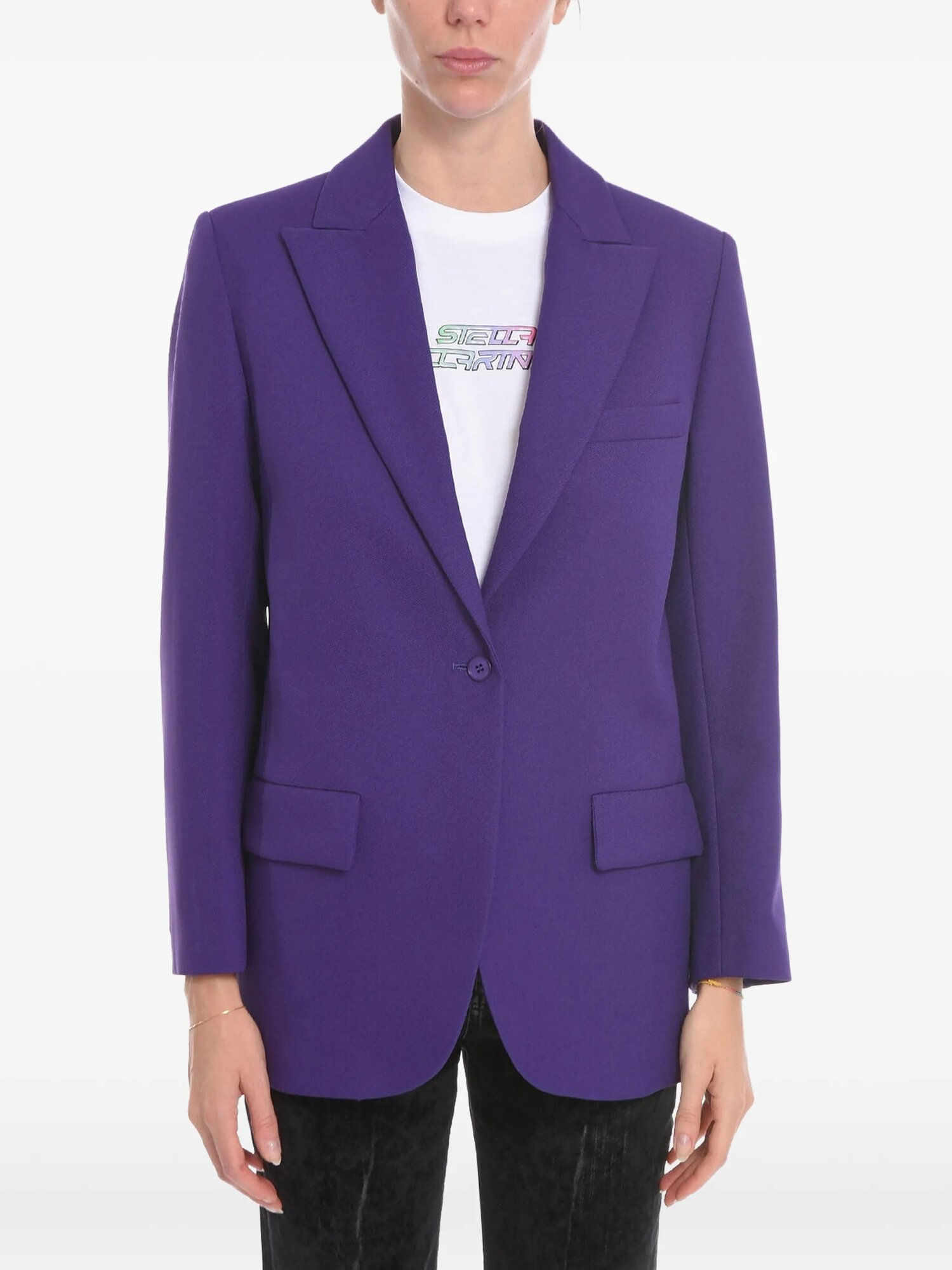 Пиджак Single-breasted peak-lapel blazer