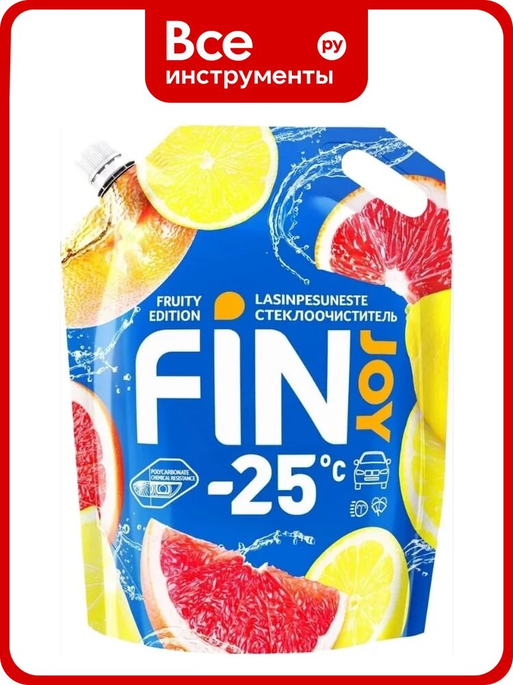 Жидкость в бачок омывателя FRUITY, -25°C, цитрус, 3 л FIN JOY 66101747