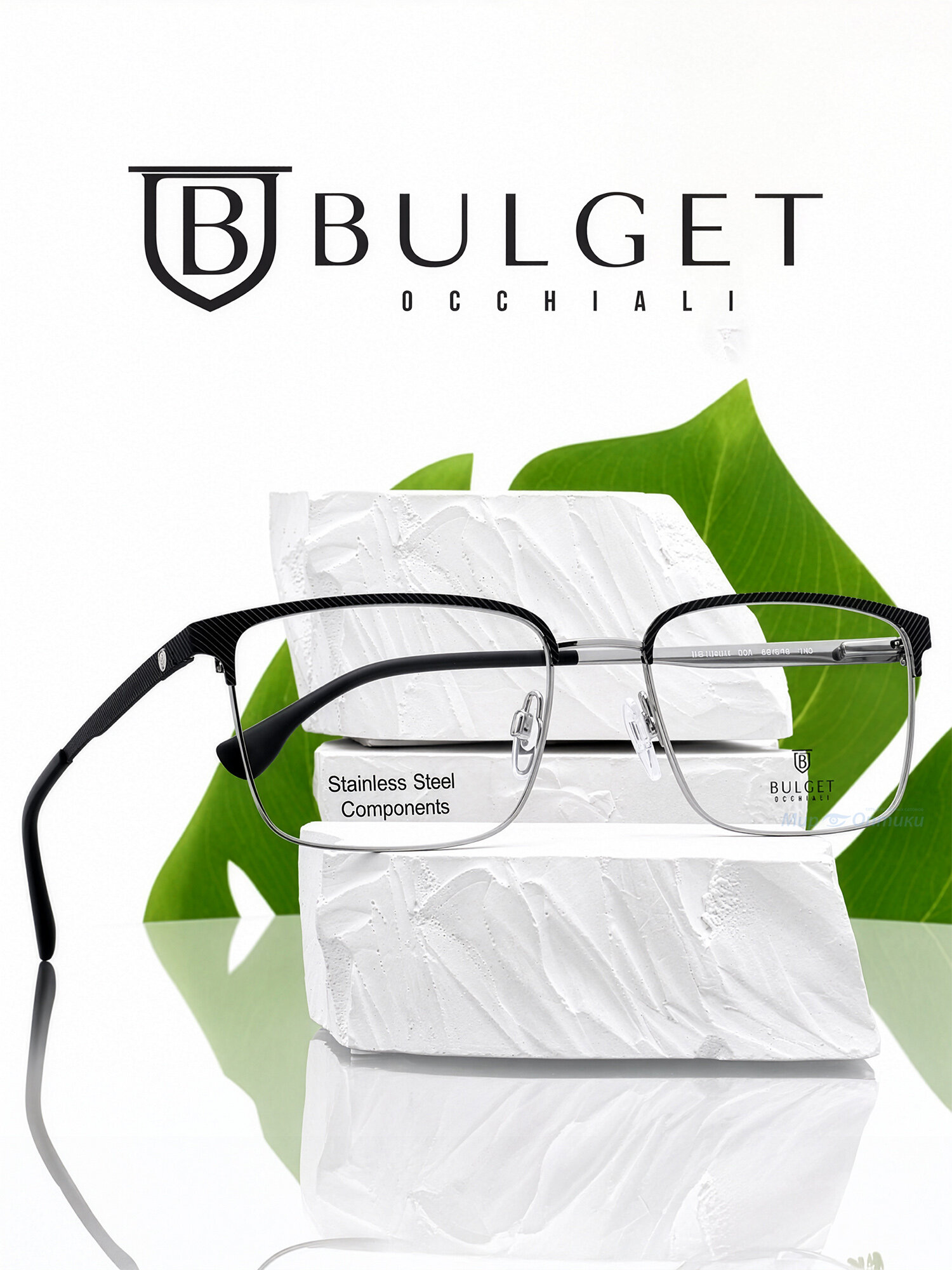 Оправа для очков BULGET BG1970M 09A пол Мужской форма оправы Клабмастер (Clubmaster) цвет оправы Чёрный