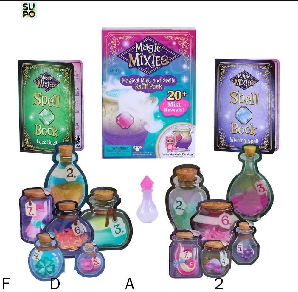 Magic Mixies Magical Mist and Spells Refill Pack Подходит для волшебного х, Набор для пополнения запасов магического тумана и заклинаний