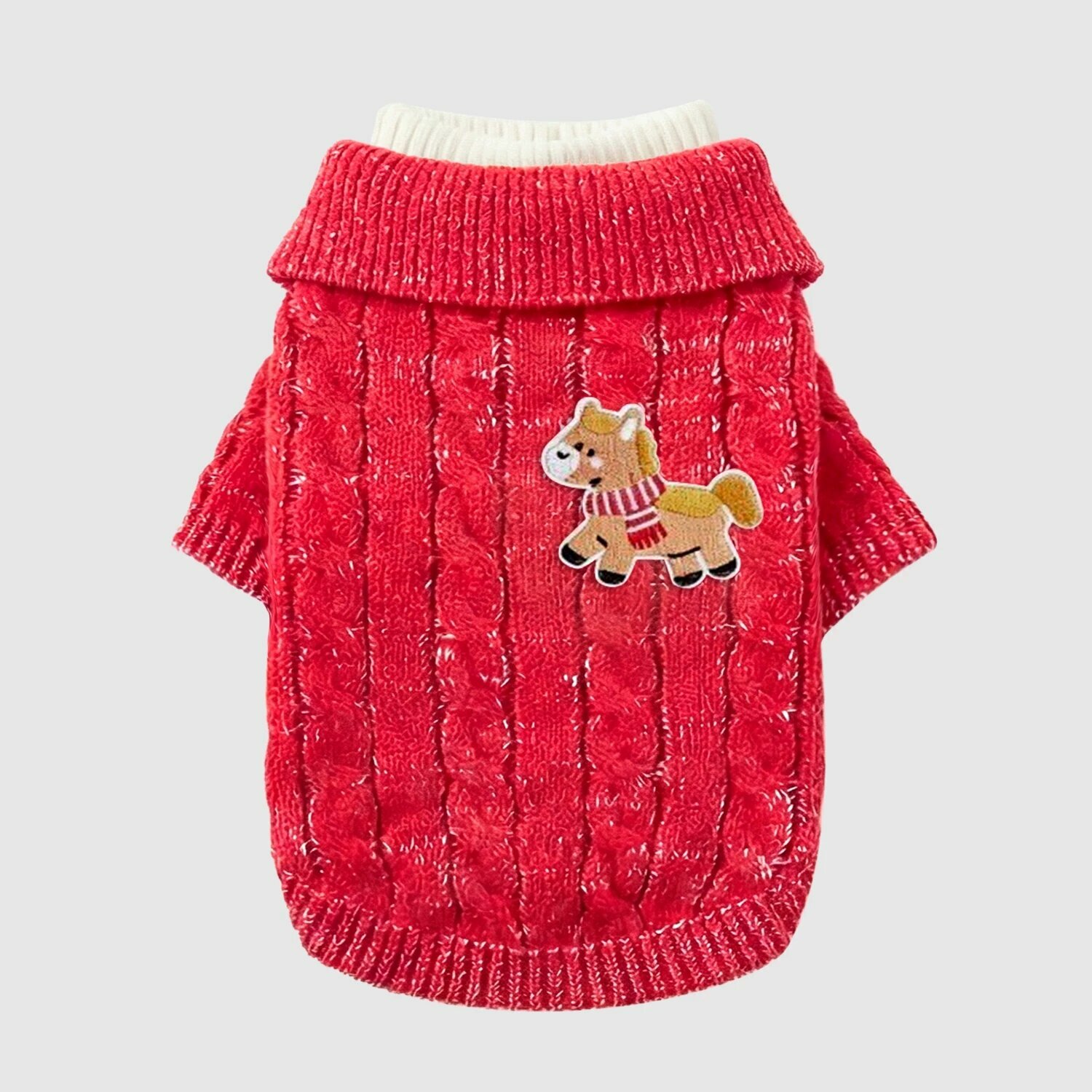 Красная кофта для собак и кошек, осенне-зимний праздничный стиль, размер XS (2-3 фунта, 0.9-1.4 кг) - удобная и теплая