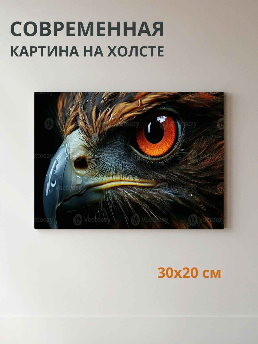 Картина на холсте Орел 30x20 см