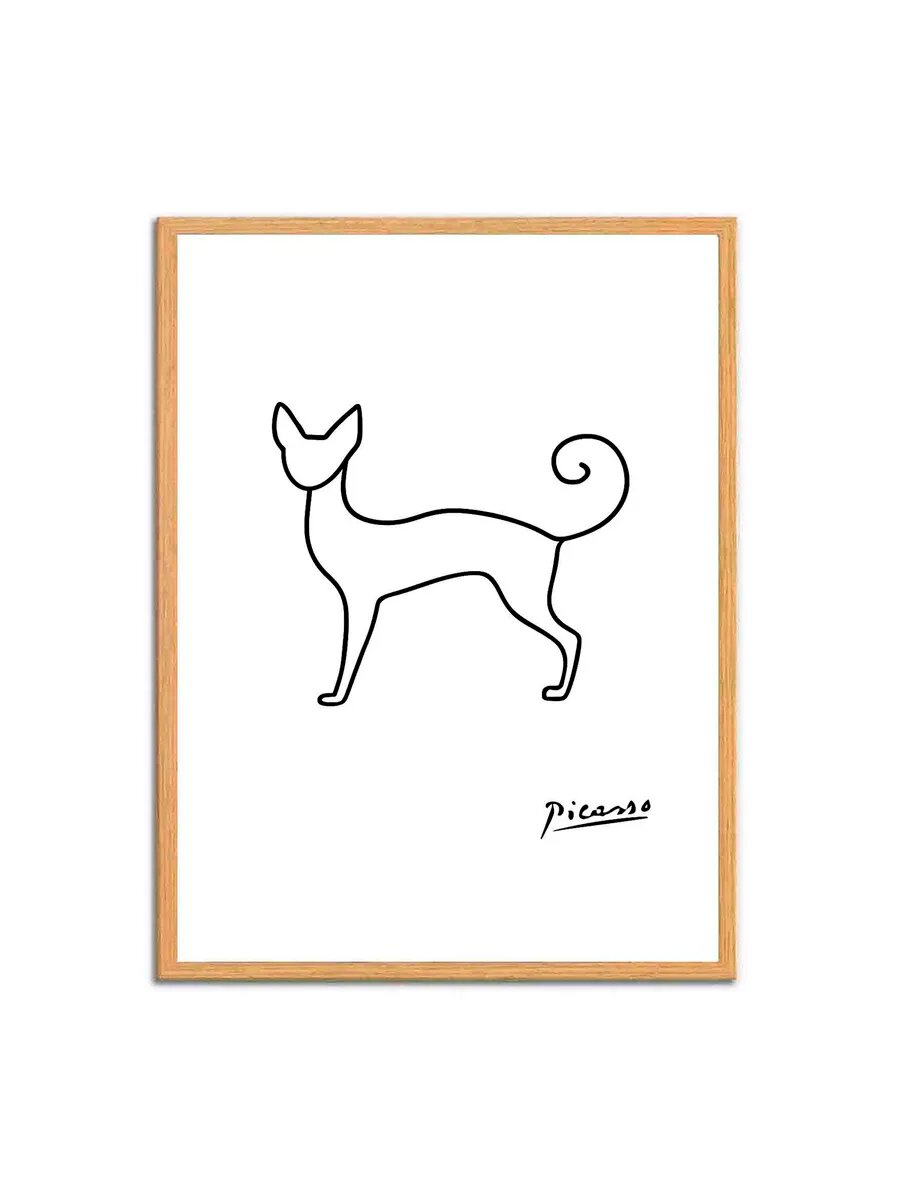 Кошка породы Корниш-рекс , Пабло Пикассо, Плакат 30x42см