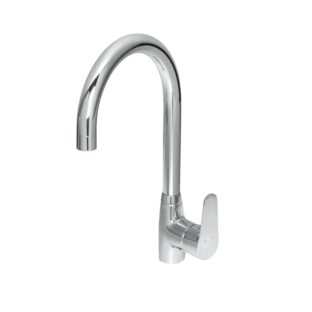 Смеситель для кухни Royce Uno RCM-120704CR с поворотным изливом, хром, глянцевый, однорычажный, латунный, с керамическим картриджем