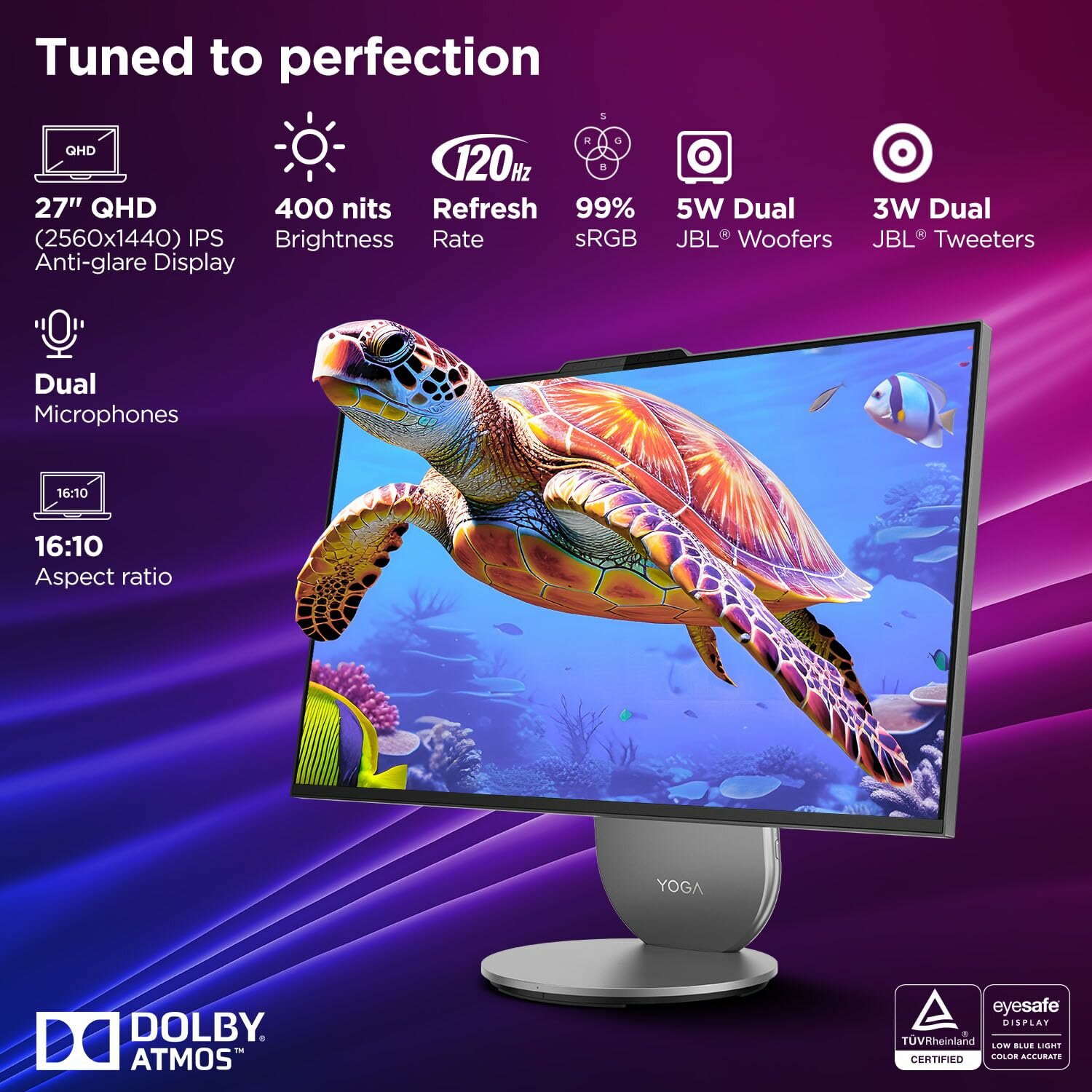 27" Моноблок Lenovo YOGA 27 2025 AI (Intel Core Ultra 9 285H, RAM 32 ГБ, SSD 1024 ГБ, Intel Arc Graphics, 2K 120Hz IPS, Windows11Pro, Кл-ра: Ru/Eng