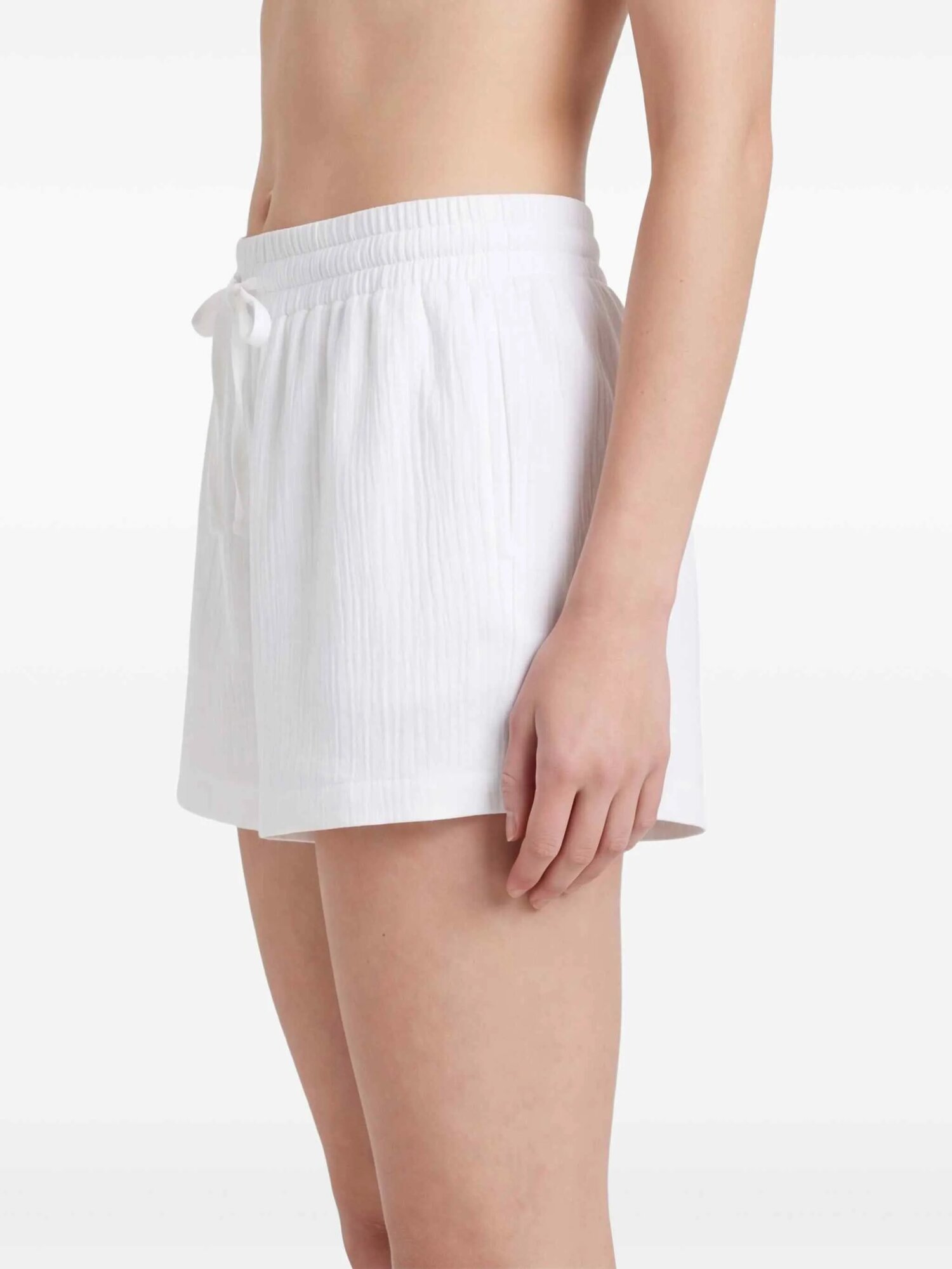 Шорты Seafolly Crinkle-texture drawstring shorts, размер 40, белый — фото 1