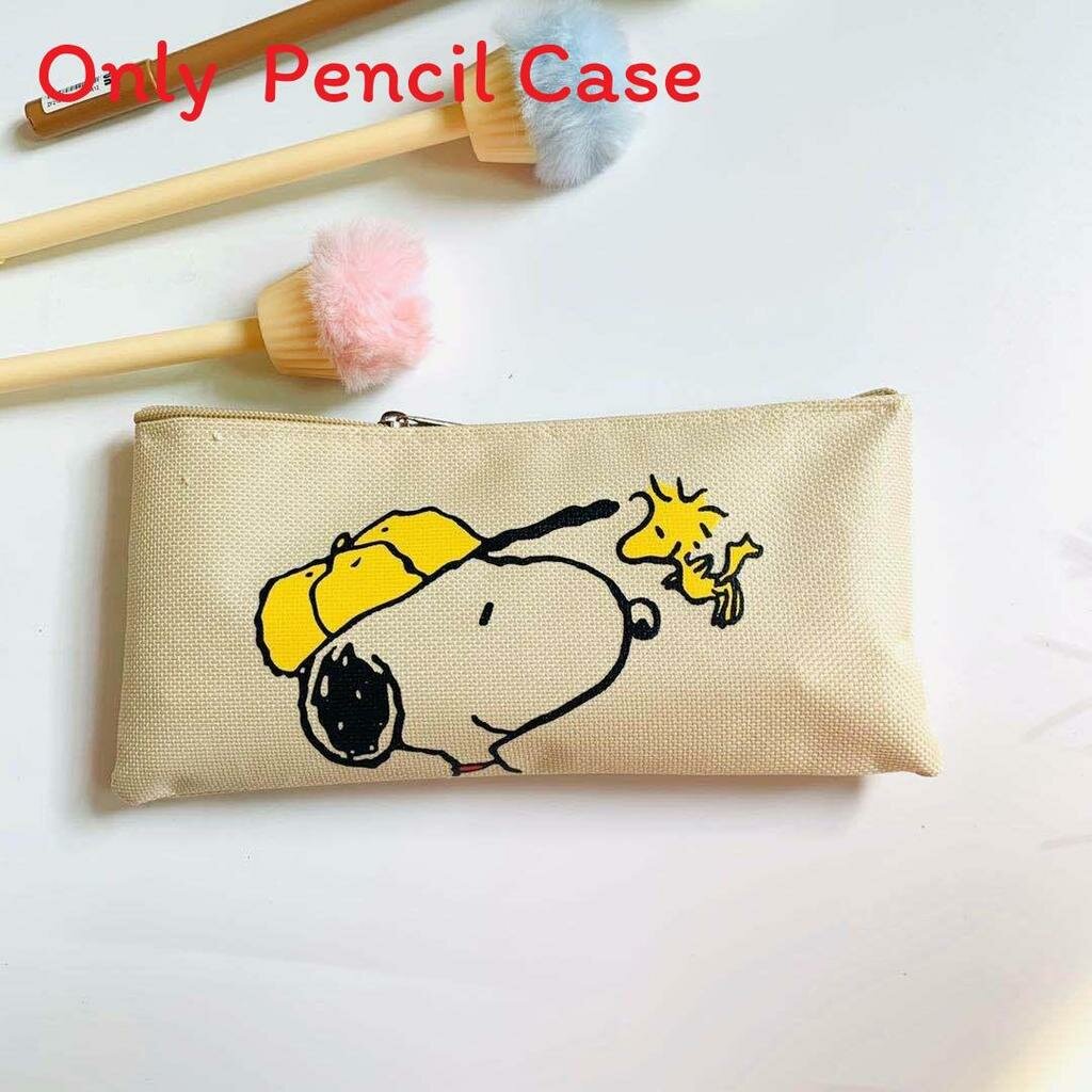 Пенал snoopy милый оксфордский материал для студентов офисный бежевый snoopybag