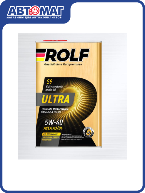 Моторное масло ROLF Ultra 5W-40 (1л), ROLF-5W40-UA3B4-1L