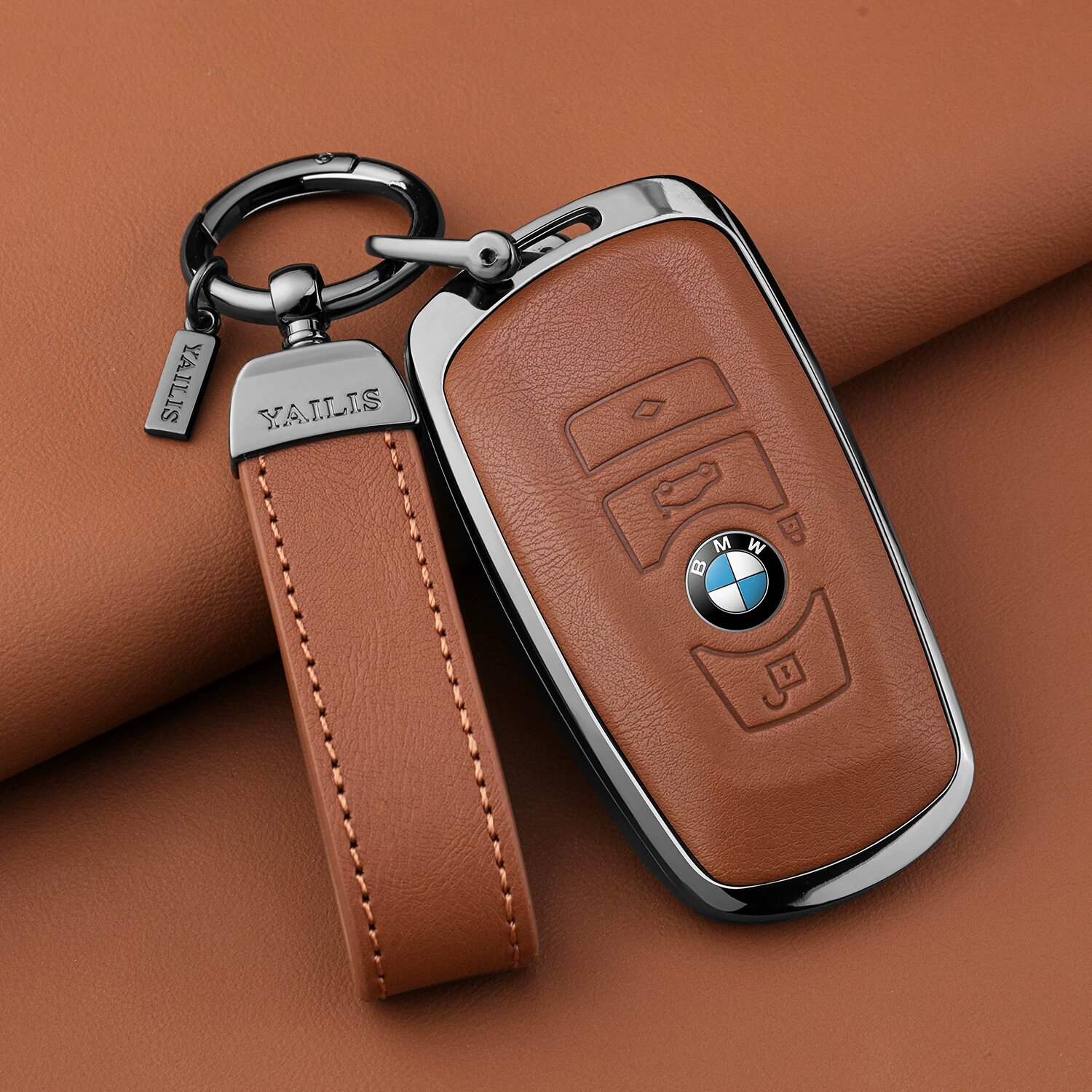BMW Ключевой чехол для 5-й серии 525li 520 3-й серии 320 325li X3 X5 E60 E70 E90 E91 E92 E93 M530 из натуральной кожи с