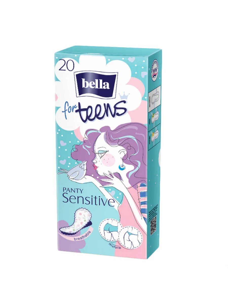 Bella Прокладки ежедневные Panty Sensitive for teens для подростков 20 шт