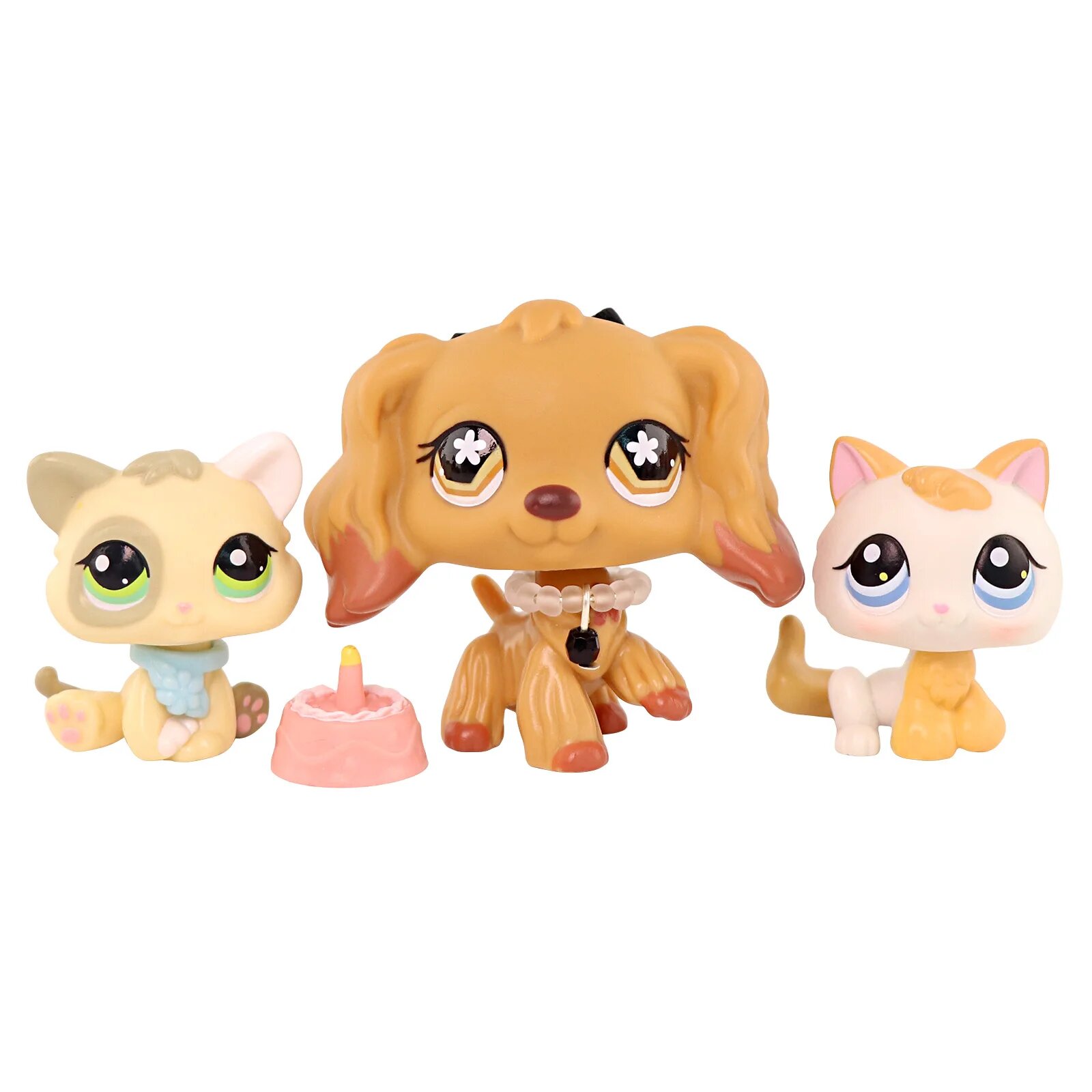 Набор из 3 игрушек-бобблхедов Minilpsshop: Котята # 134 # 1013 Колли # 893 Детский подарок для LPS