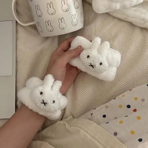 Эластичный Браслет-резинка Для Волос Miffy Kawaii, Защитный Чехол Для Умывания, Подарок-игрушка Для Девочек, Аниме-аксессуар