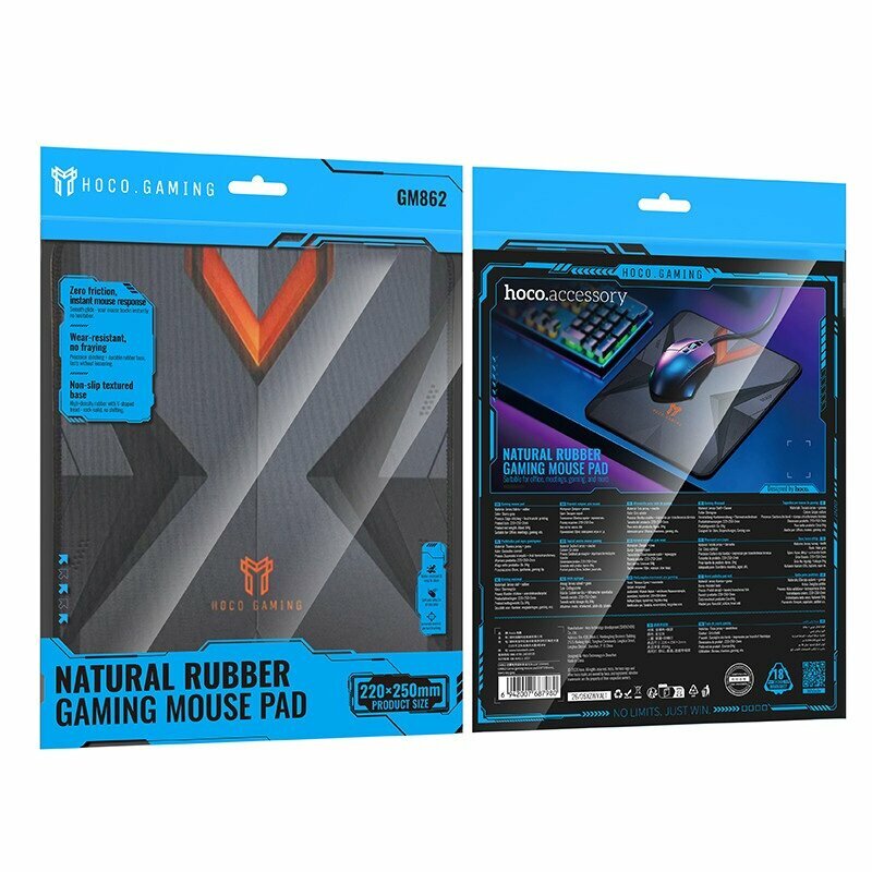 Игровой коврик для мышки Hoco GM862 Ciervo gaming mouse pad, 220*250 мм, Джерси + Резина, Starry Sky Gray