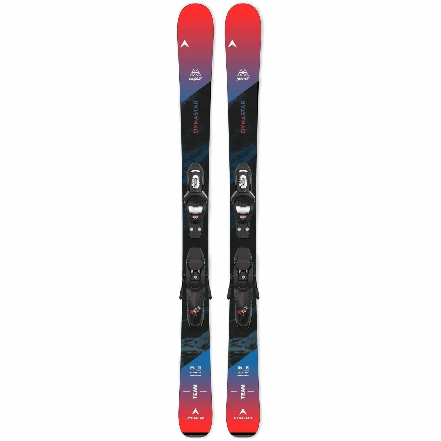 DECATHLON Лыжи Dynastar M-Menace Team с креплениями Kid 4 GW, черный, 128 см