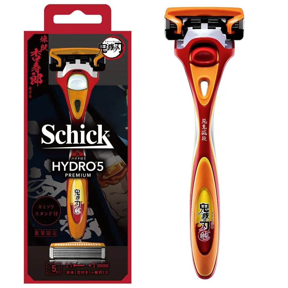Бритва Schick Hydro 5 Premium, модель Истребитель демонов Kyojuro Rengoku (с лезвием + 1 сменных лезвия) Wilkinson Sword