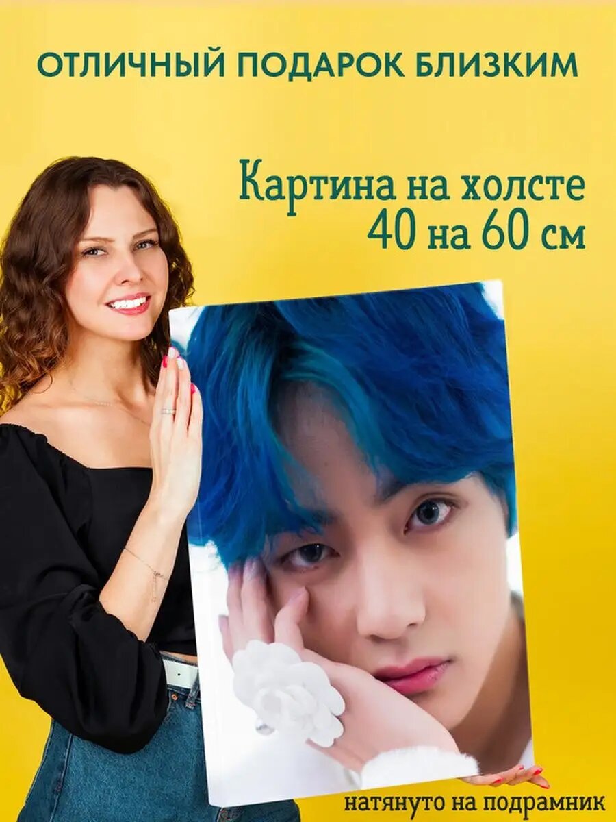 Картина на холсте 40х60 Группа BTS БТС к поп Южная Корея