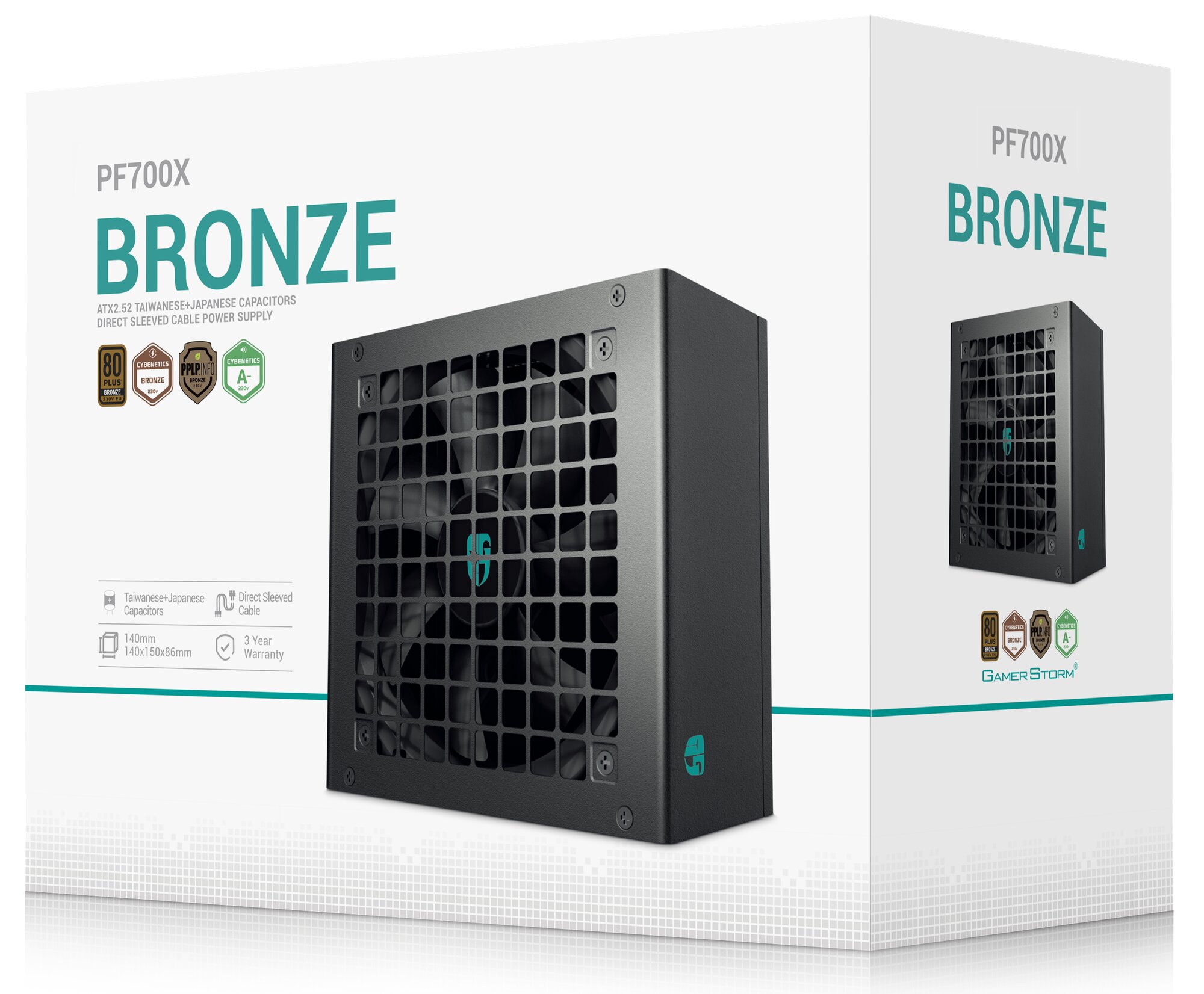 Блок питания для ПК DEEPCOOL PF700X, 700 Вт, 80 PLUS BRONZE, ATX, Черный