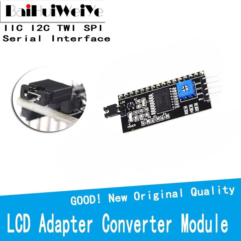 Модуль IIC/I2C/TWI/SPI для ЖК-дисплея 1602 BAIHUIWEIYE