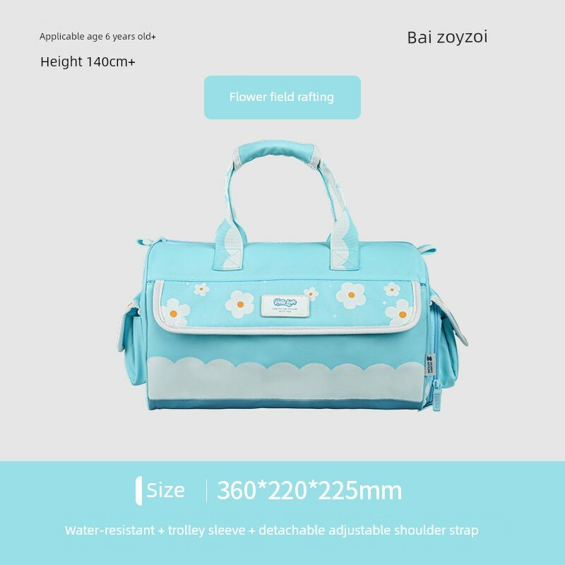 Детский дорожный рюкзак Zoyzoii с узором Цветущее поле для детей 6+, легкий вместительный рюкзак для школы и