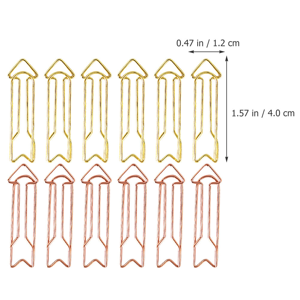 40 Штук Металлические Скобы В Forme Стрелки Для Организации Документов 4x1 2Cm