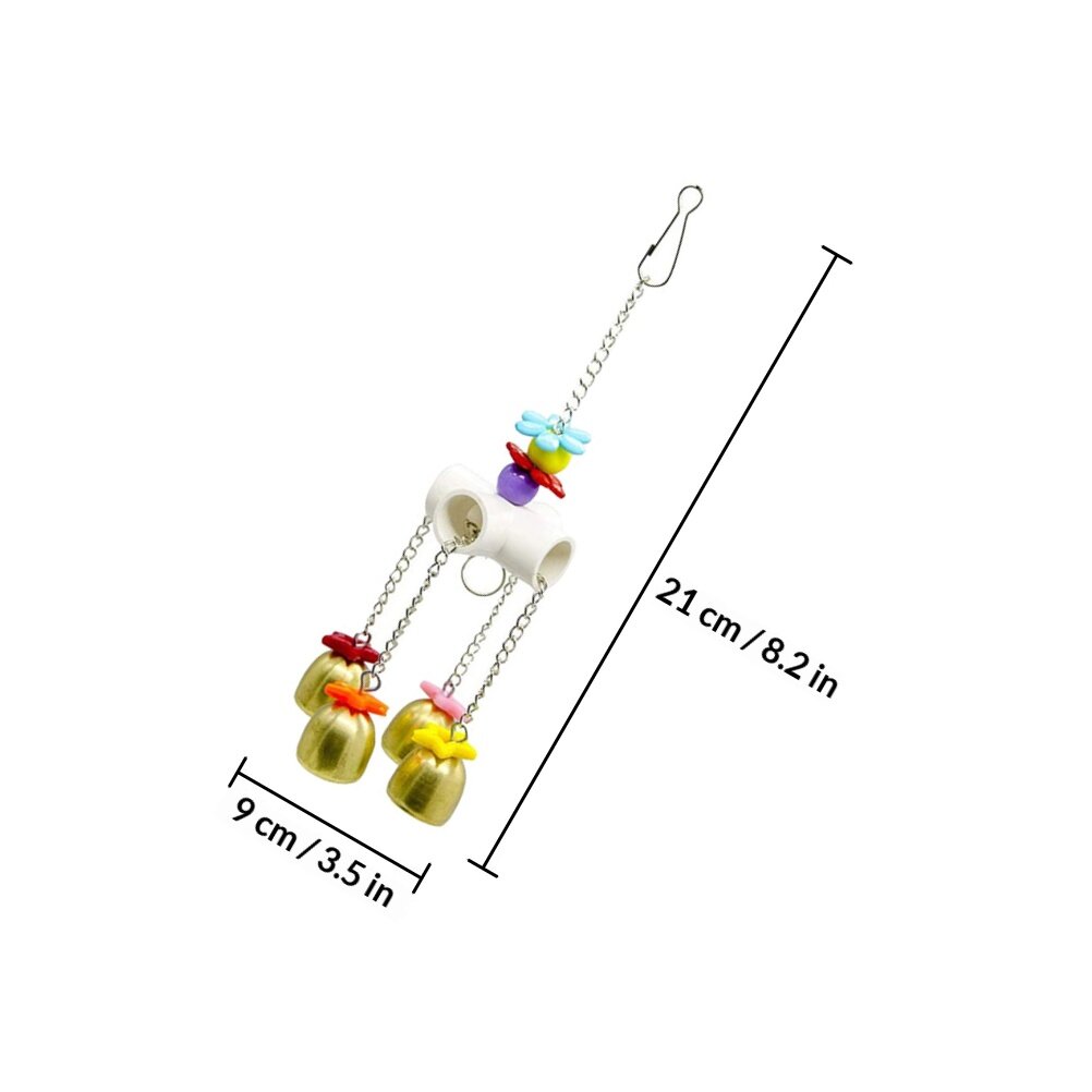 Игрушка Для Попугаев Набор Из 1 Штуки Колокольчики Подвеска 21X9Cm