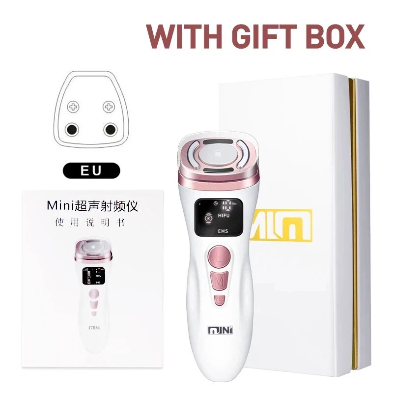 Мини-аппарат HIFU Kemetvov для ультразвуковой терапии и микротоков EMS With-box-EU