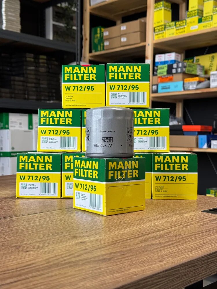 Фильтр масляный MANN FILTER W712/95 (EU) для Audi, Skoda, VW, Jetta, Lixiang