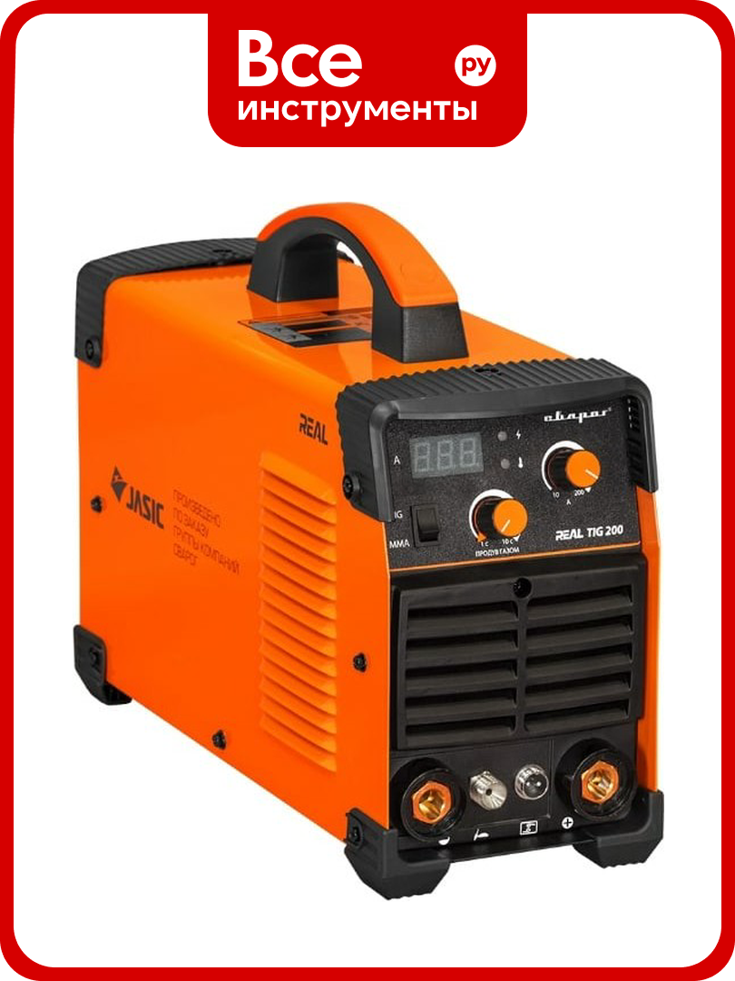 Сварочный инвертор Сварог REAL TIG 200 W223 93556 с ручным управлением, инвертор с воздушным охлаждением и поджигом