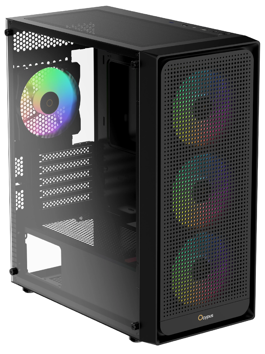 Корпус для ПК Ocypus Gamma C50 BK ARGB черный, Mini Tower без блока питания